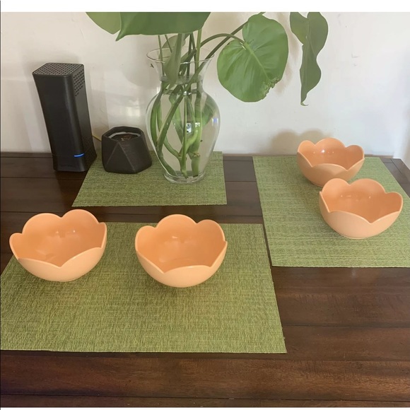 Spritz | Kitchen | 4 Set Spritz Flower Bowl Tulip Pastel Peach New ...